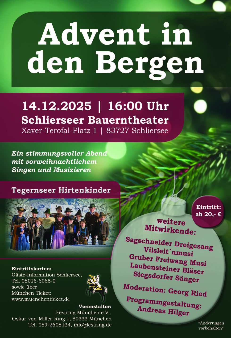 Advent in den Bergen | Festring München e.V.